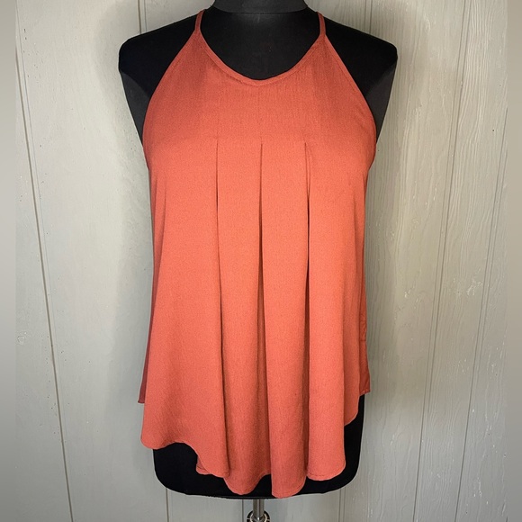 Sienna Sky | Tops | Sienna Sky Burnt Orange High Neck Tank | Poshmark